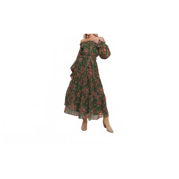 Flying Tomato | Dresses | New Flying Tomato Woven Midi Dress In Green ...